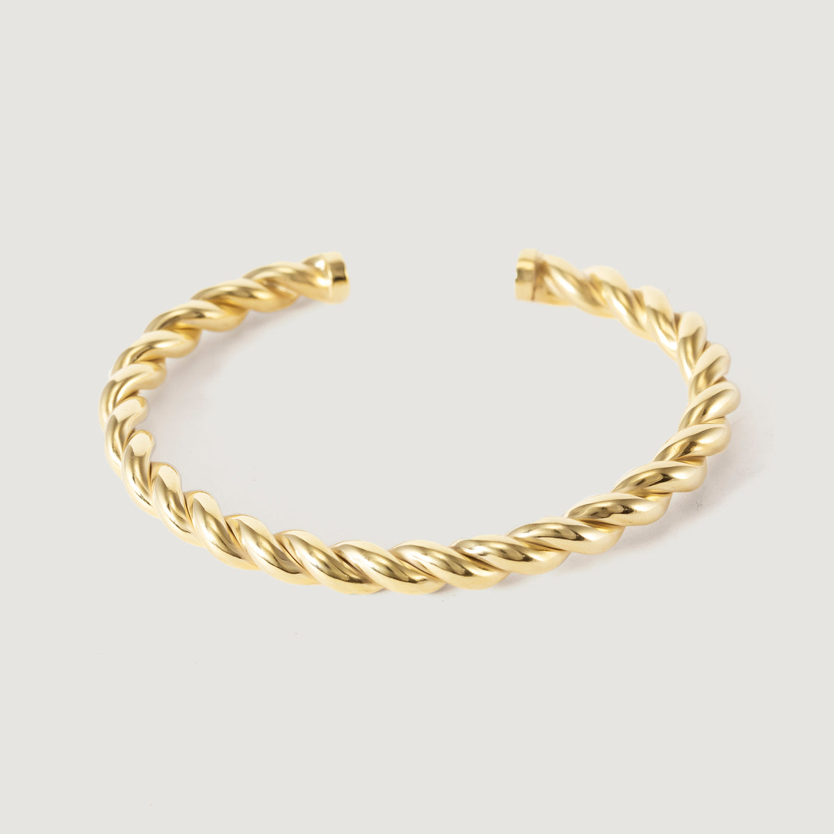 Annecy 18ct Gold Plated Recycled Silver Rope Bangle | Larnauti