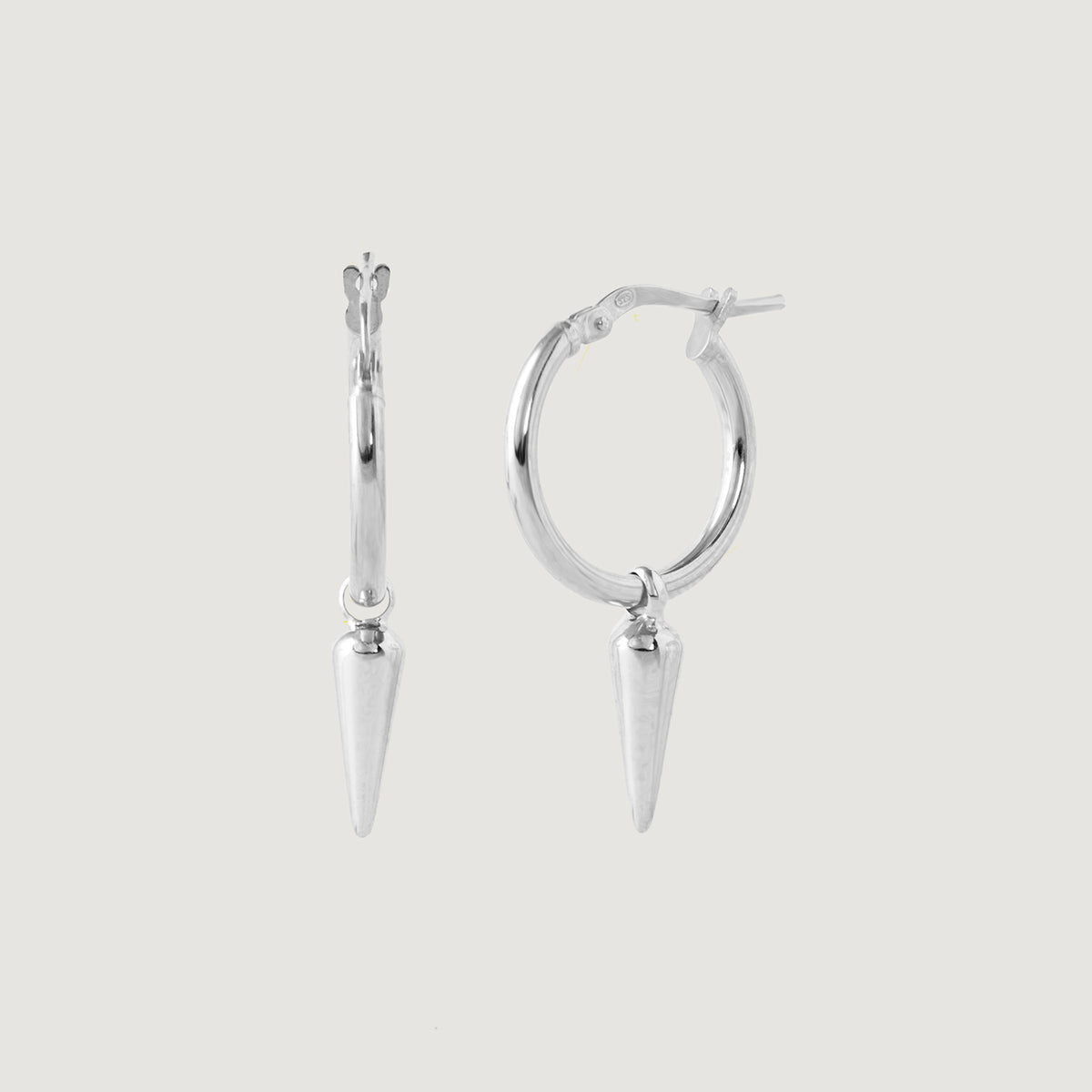 Kerala Pendulum Charm Hoop Sterling Silver | Larnauti